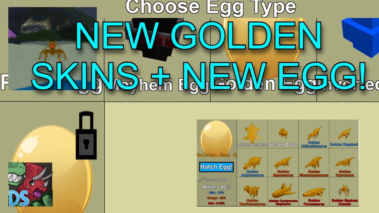 *NEW* GOLDEN SKINS + NEW EGG! Roblox Dinosaur Simulator - YouTube