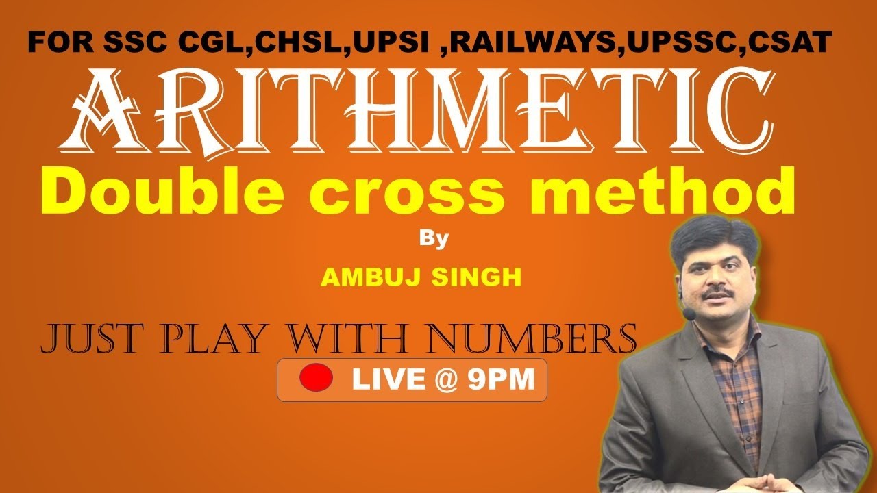 ARITHMETIC |double cross method| Tricks and concepts, Maths BY Ambuj ...