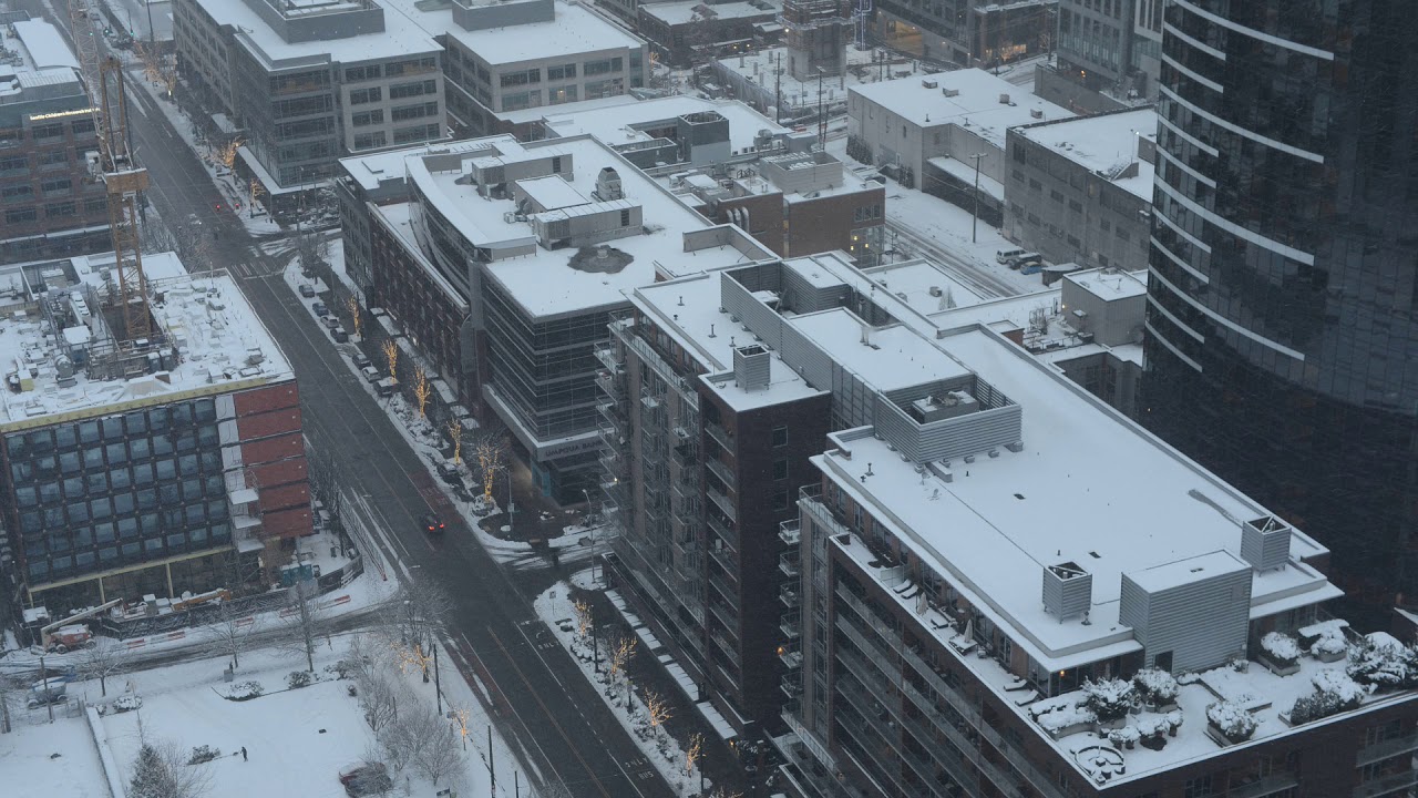 Seattle Downtown SLU Snow Timelapse - YouTube