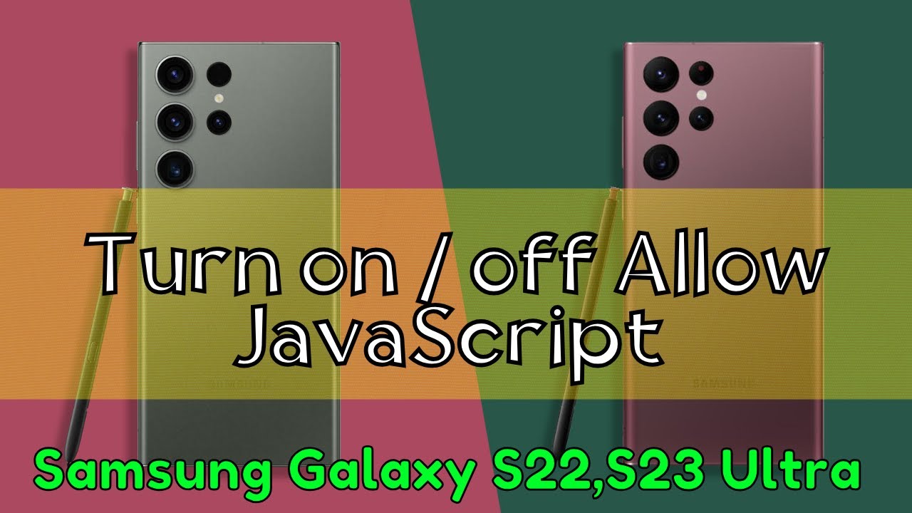 How to Turn on / off Allow JavaScript For Samsung Internet Samsung ...
