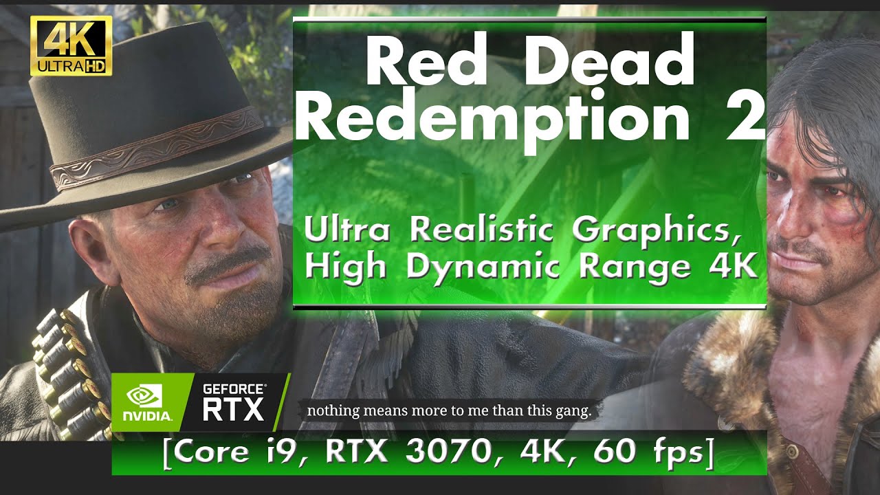 Red Dead Redemption 2 - Ultra Realistic Graphics, 4K HDR [Core i9, RTX 3070, 4K, 60 FPS] - YouTube