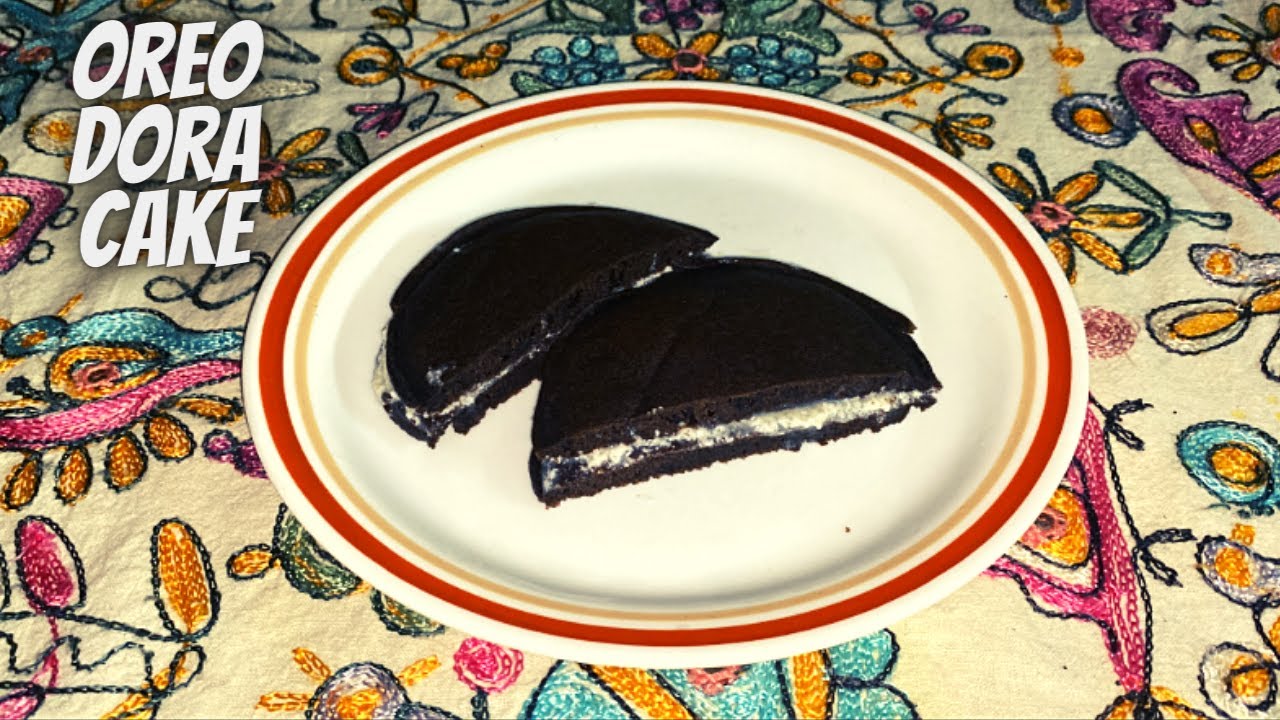 Oreo Dora Cake Recipe | No Egg No Oven Spongy Cake - YouTube