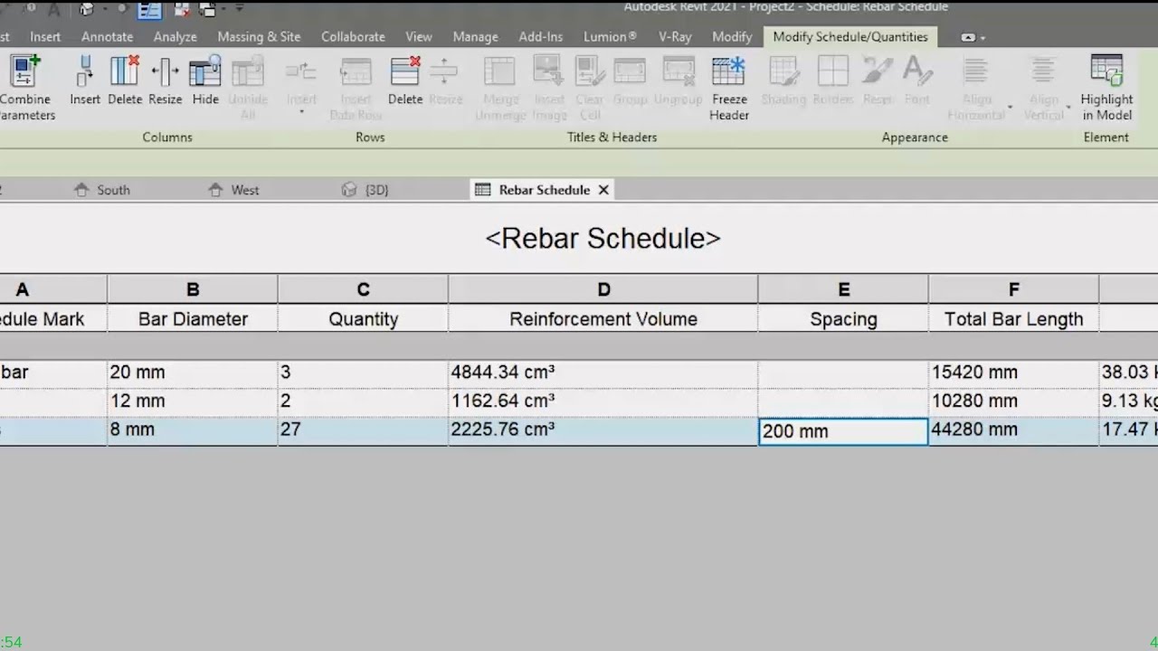 Bar Bending Schedule using Revit structure - YouTube