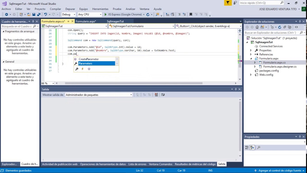 GUARDAR IMAGENES EN SQL SERVER (BYTES) DESDE UNA WEB FORM - YouTube