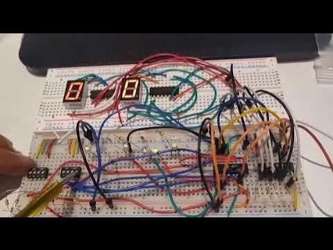 4 bit Adder result show in dual 7 segment display - YouTube