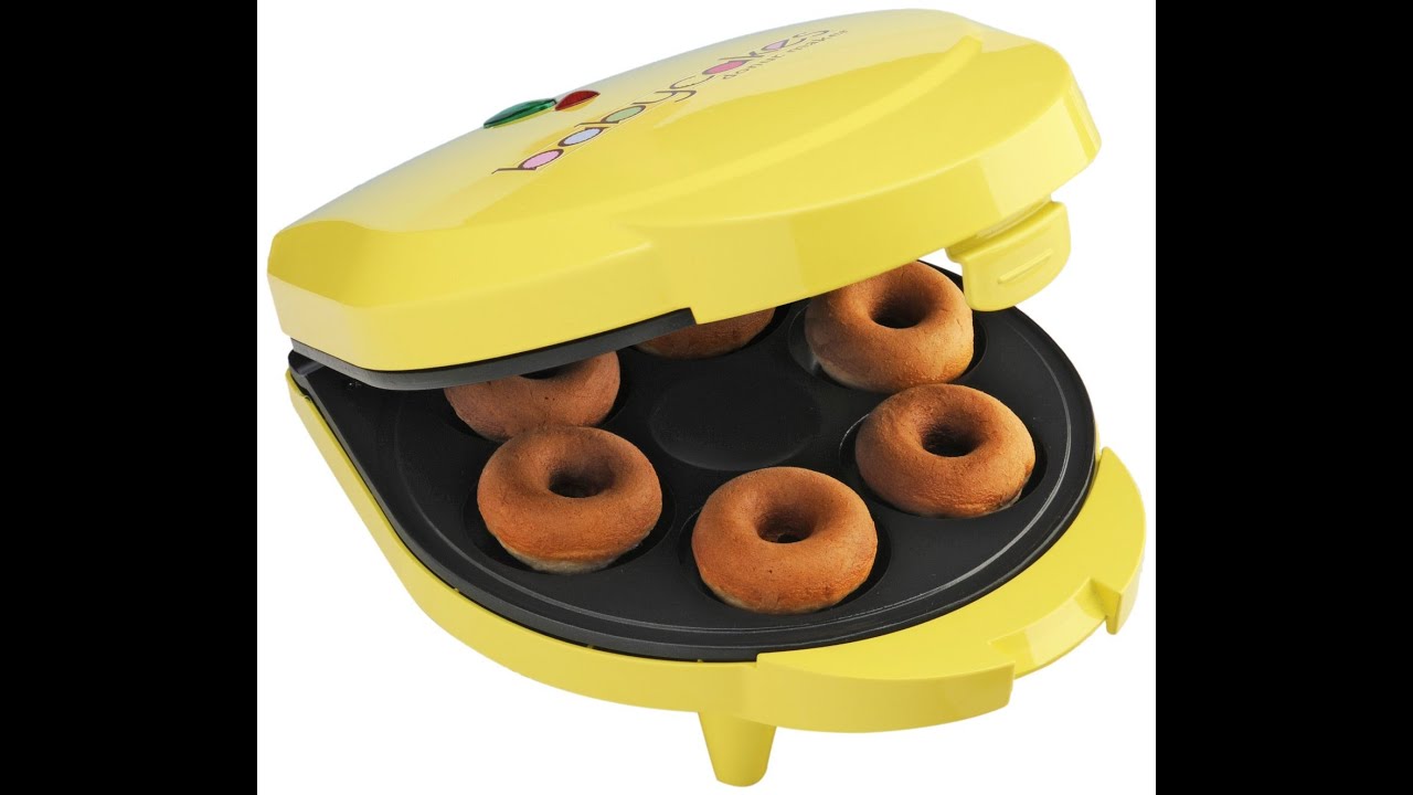 Review: Babycakes DN-6 Mini Doughnut Maker, Yellow, 6 Donut - YouTube