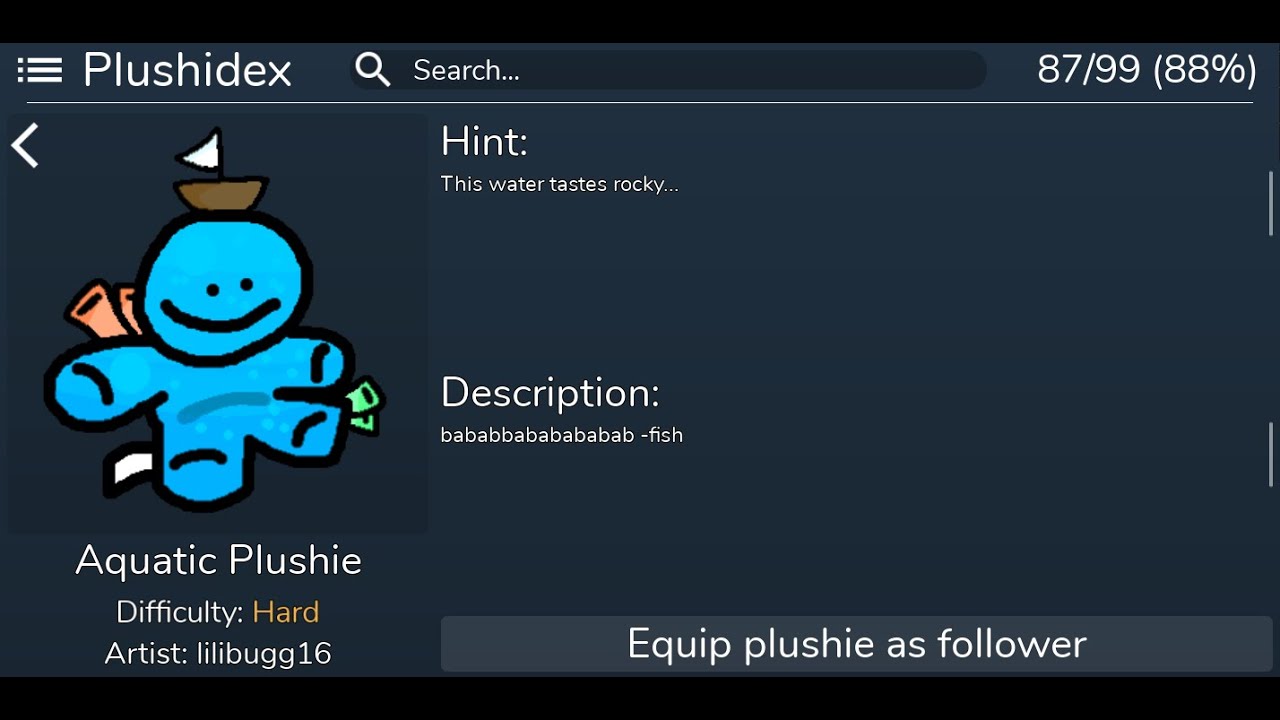 Find The Plushies: Aquatic Plushie - YouTube