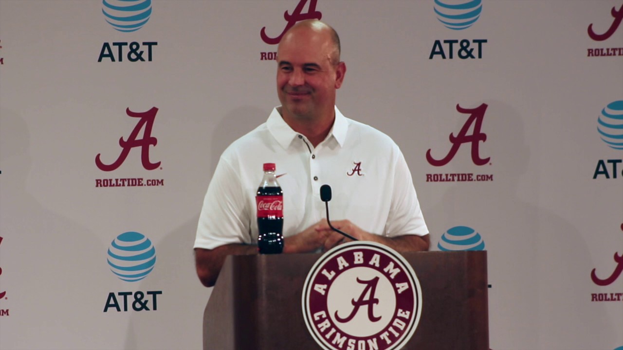 Alabama defensive coordinator Jeremy Pruitt at media day - YouTube