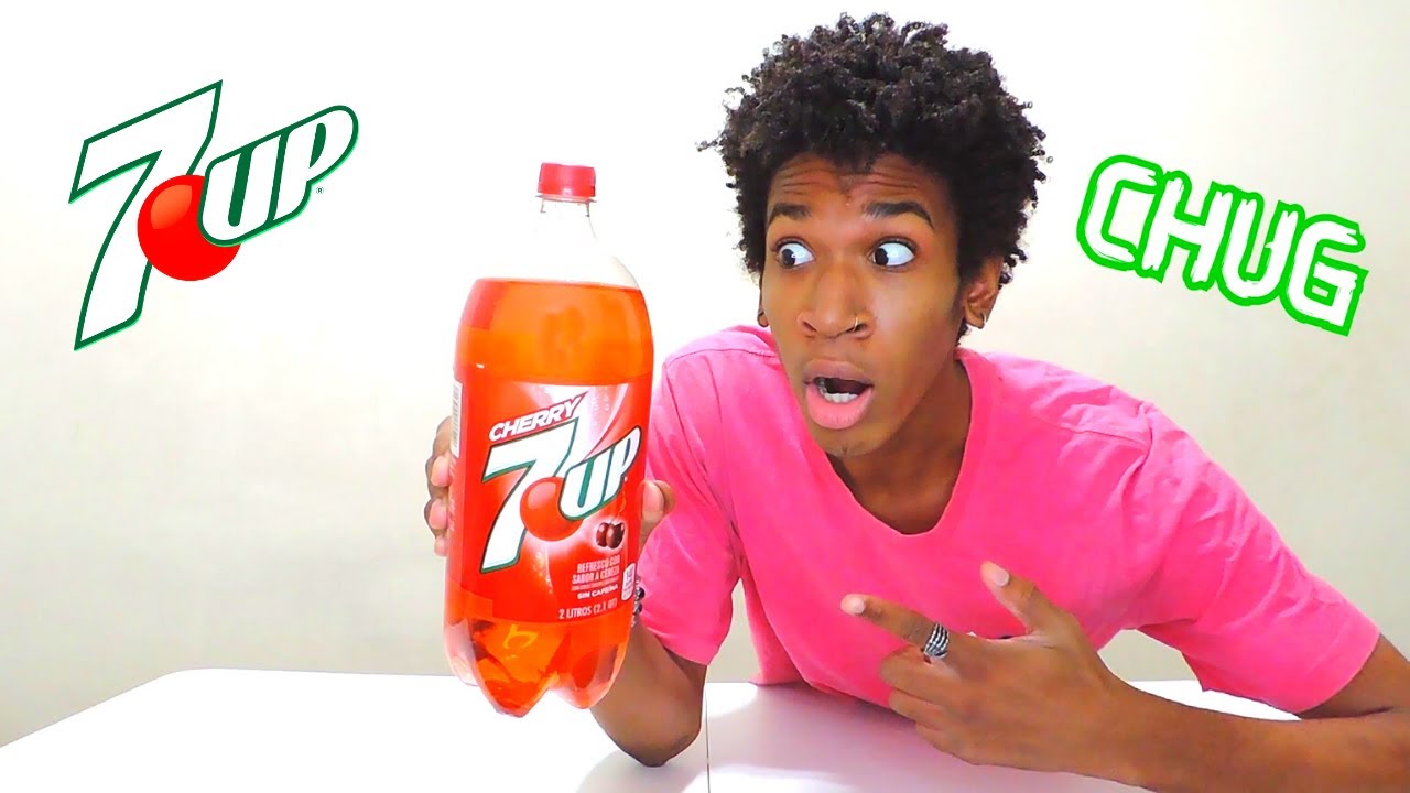 Drinking a 2 Liter Cherry 7UP **CHUG** - YouTube