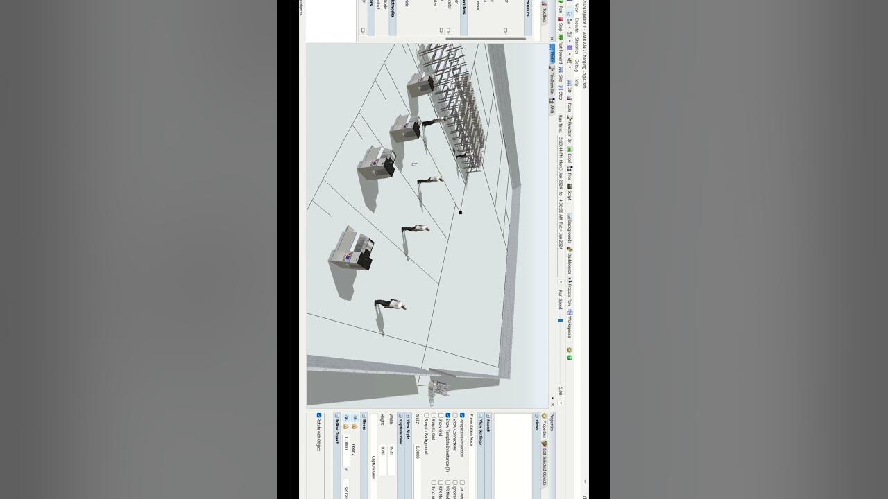 Short 4 | AMR Logic & Charging 1 | Material Transfer | Process Flow Model Build | Flexsim | BE ...