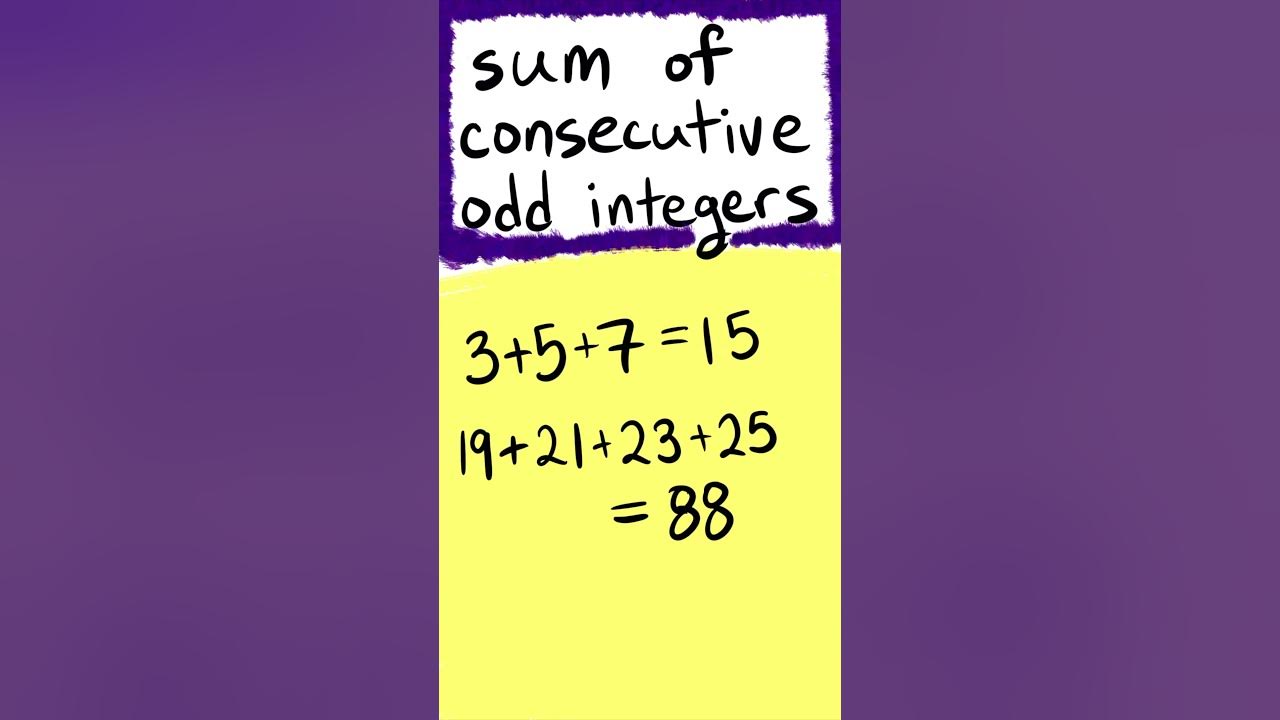 The Sum Of Consecutive Odd Numbers YouTube the-sum-of-consecutive-odd-numbers-youtube