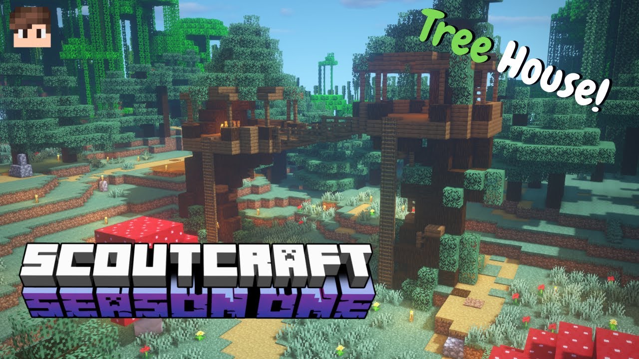 Awesome Tree House Build! | Scoutcraft Season 1 Ep. 46 - YouTube
