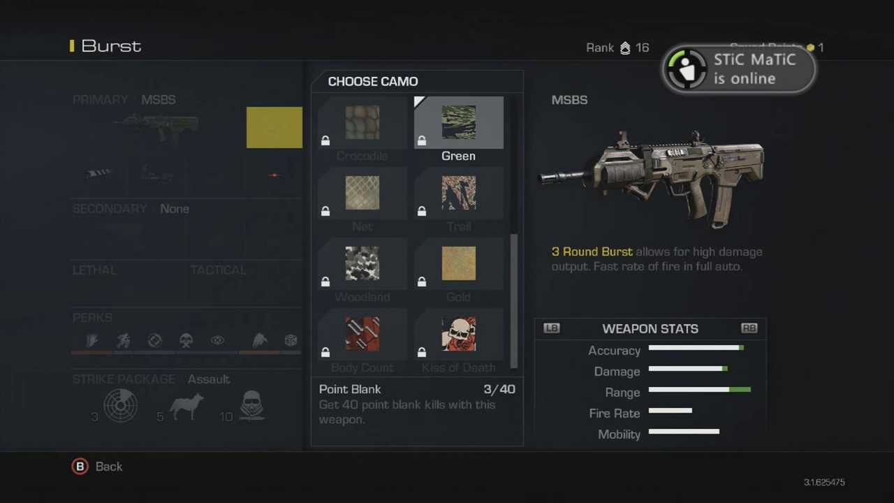 Call Of Duty Ghost: Customization, Loadouts, Guns, Perks, Head Gear ...