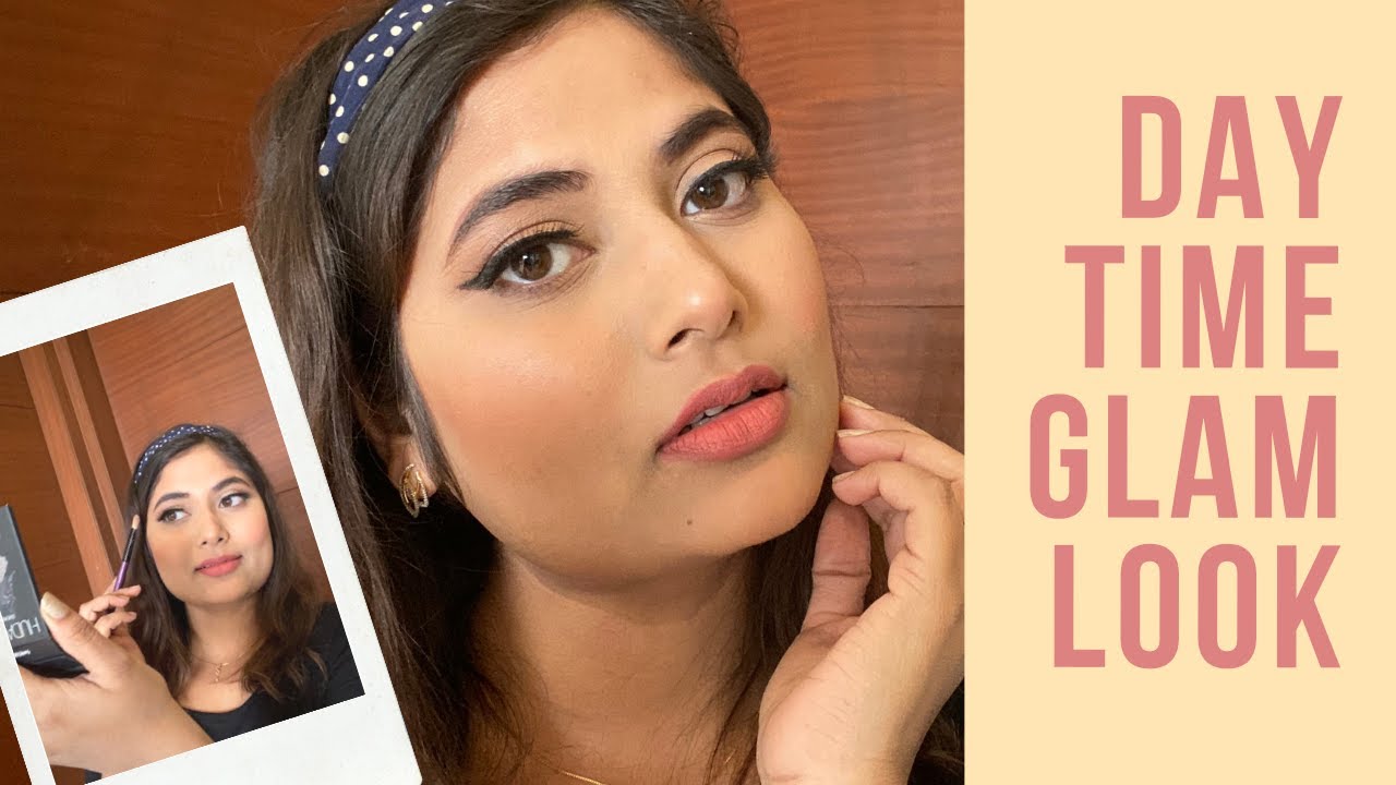 Day Time Glam Look || Makeup Tutorial || Glam Makeup || Nude lips ...