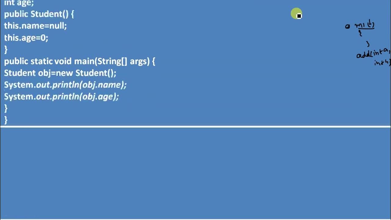 Constructor In Java Part 1 - YouTube