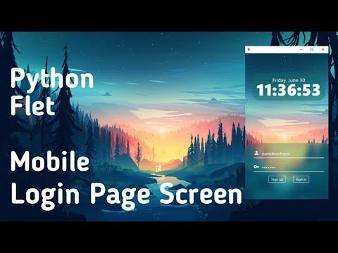 python Flet | mobile Login screen - YouTube