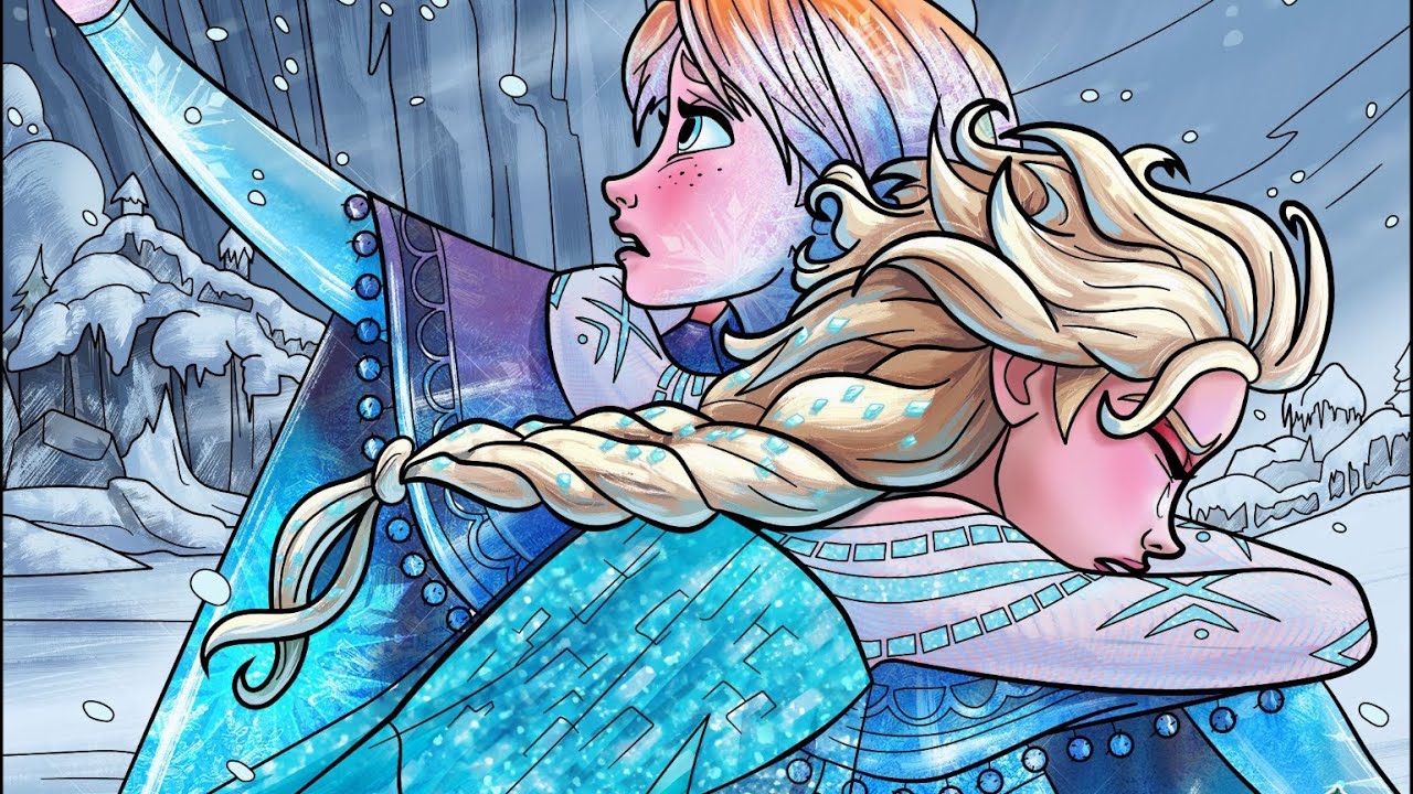 Happy Color app Paint by Numbers Colour with me Elsa and Anna #relaxing ...