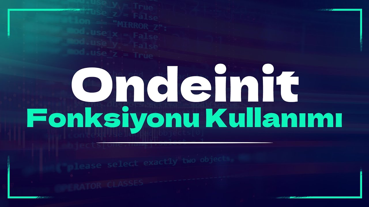 MQL5 Ondeinit Fonksiyonu Nedir ? - YouTube MQL5 Ondeinit Fonksiyonu Nedir ? - YouTube