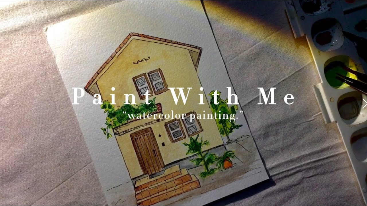 Paint With Me | How To Paint a House with Watercolor and Ink #ID09 ...