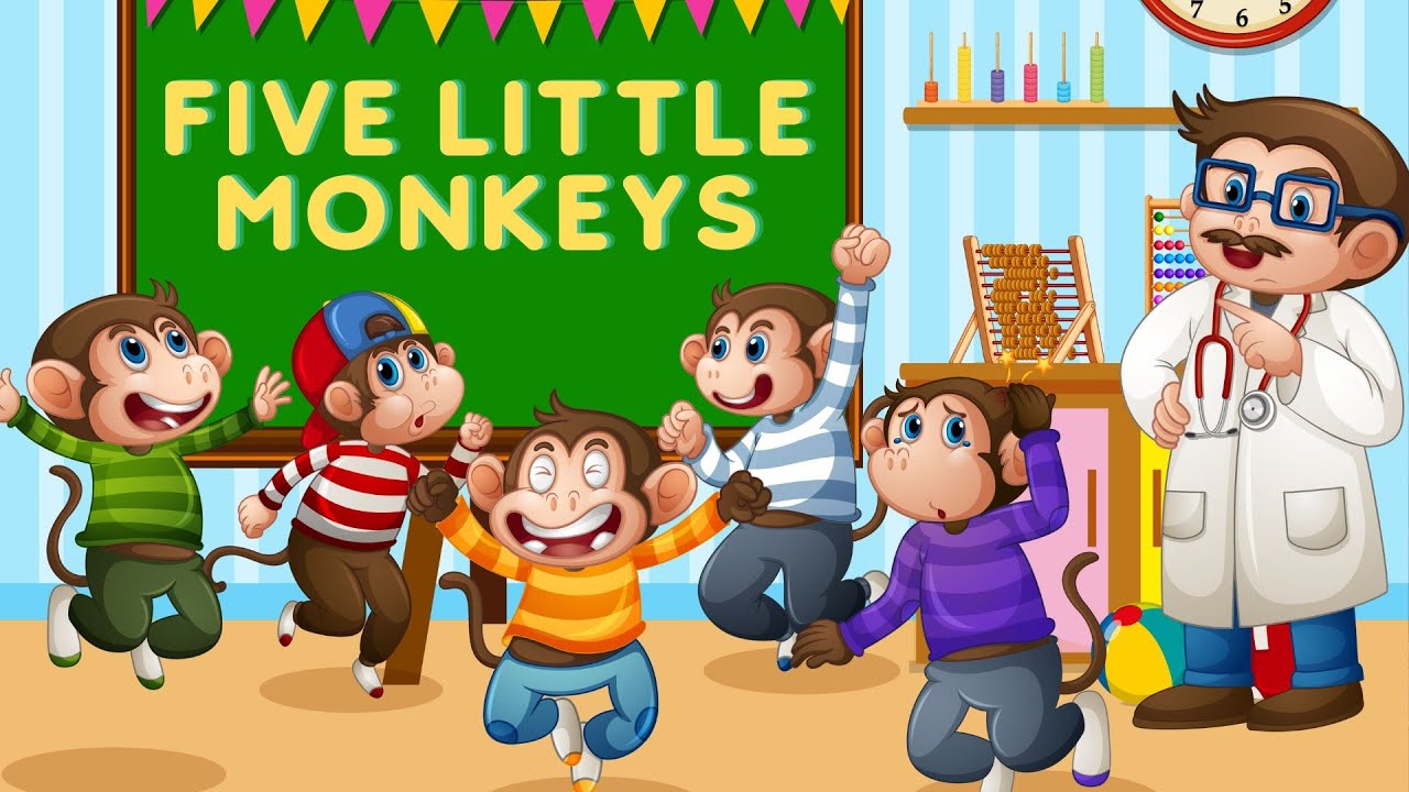 Five Little Monkeys l Nursery Rhymes For Kids l #tinygeniustv - YouTube
