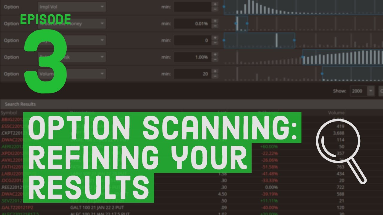 Option scanning Episode 3: Refining your results - YouTube