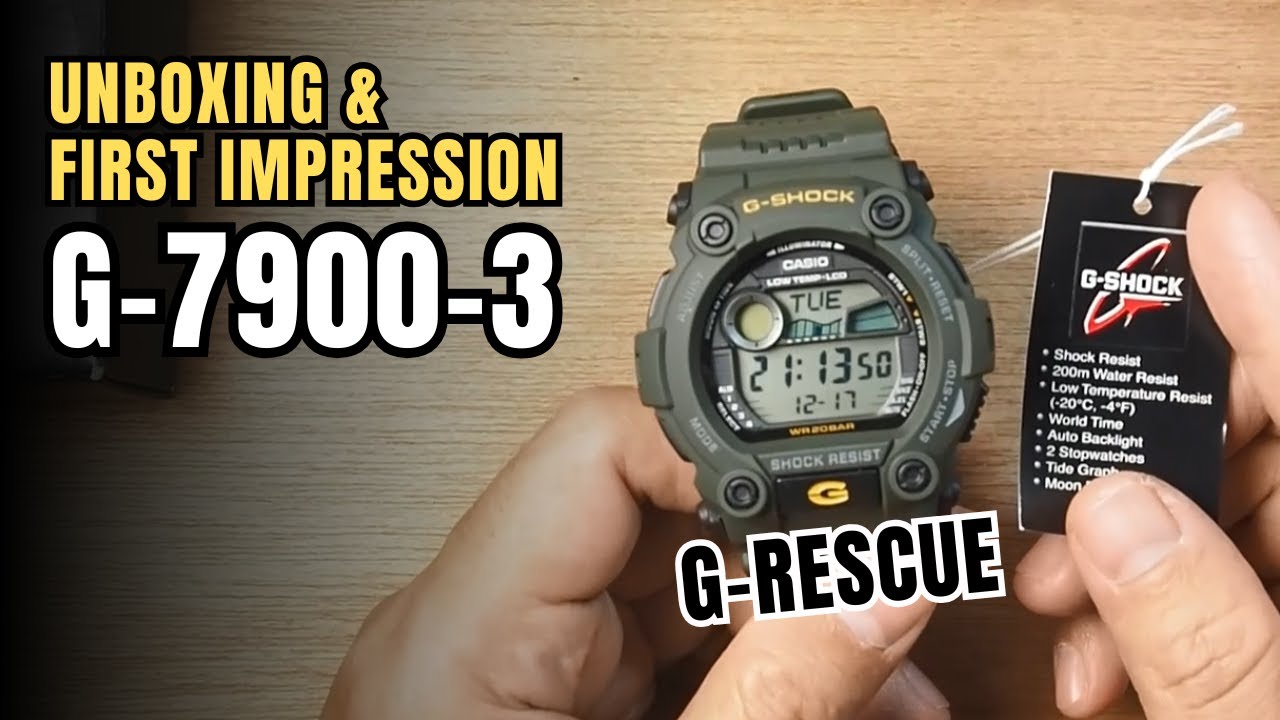 Casio G-Shock G-7900 Unboxing and First Impression : G-7900-3 Quick ...