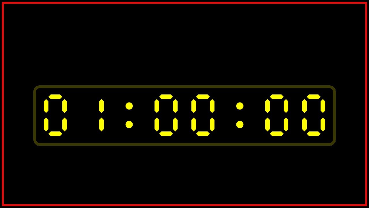 1 hour alarm clock / timer , study clock - YouTube