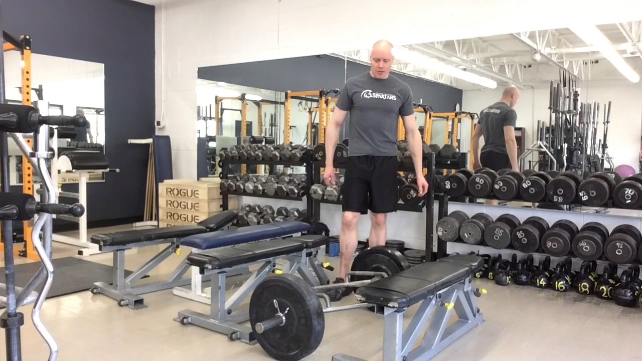 Trap Bar Bench Pulls - YouTube