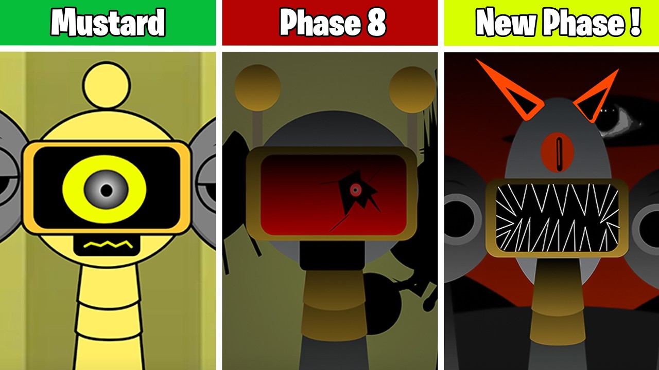 Sprunki Mustard Phases: New Phase vs Phase 8 vs Phase 9 - FUNBOT - YouTube