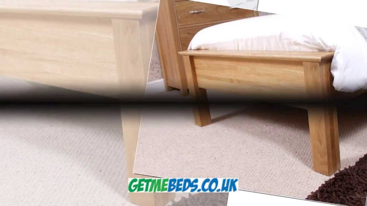 Oak Single Bed with Low Foot End - YouTube