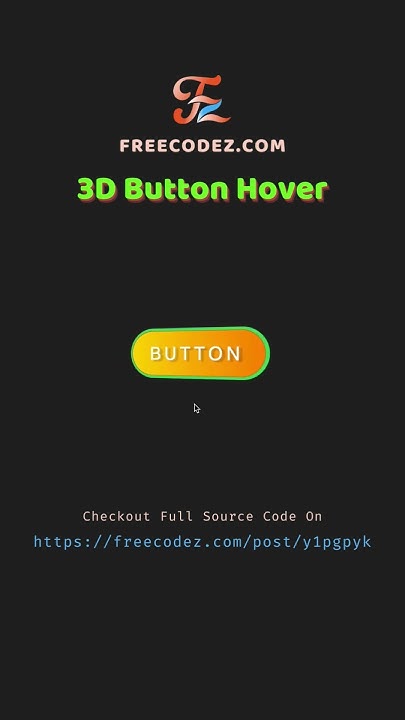 3d Button Hover Animation Using Html Css Htmlcssjavascript Youtube
