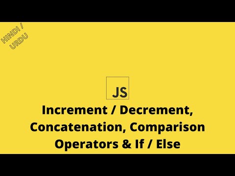 JS Class 02 | Increment / Decrement, Concatenation, Comparison ...
