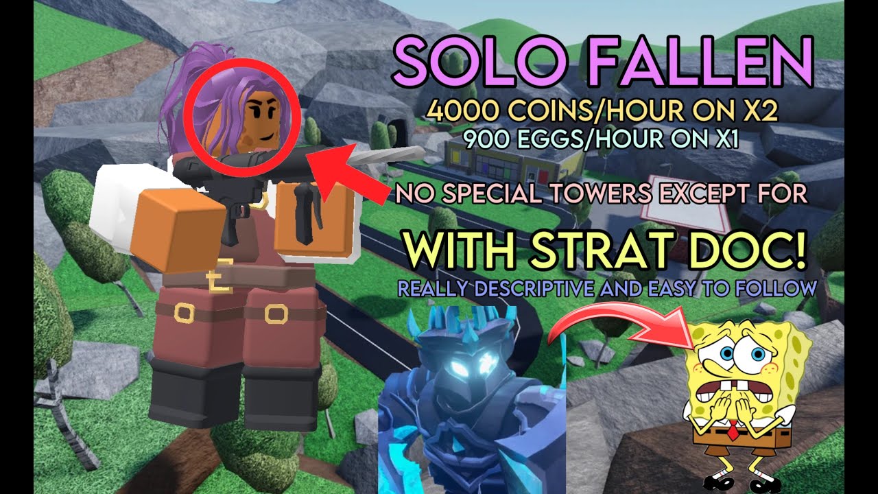 SOLO FALLEN STRAT|NO SPECIAL TOWERS EXCEPT ONE|EASY TO FOLLOW + STRAT ...