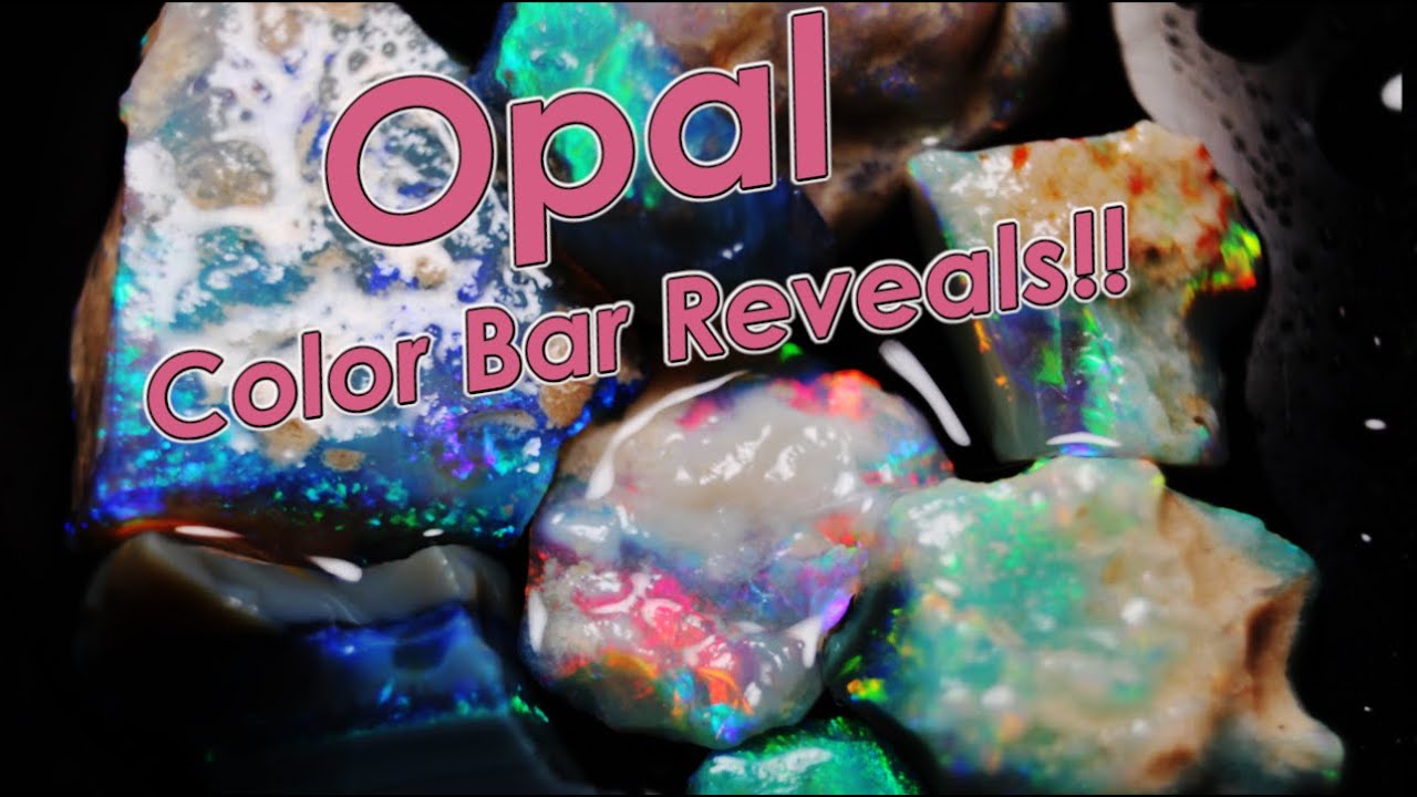 Revealing Australian Opal color bars cutting opal! - YouTube