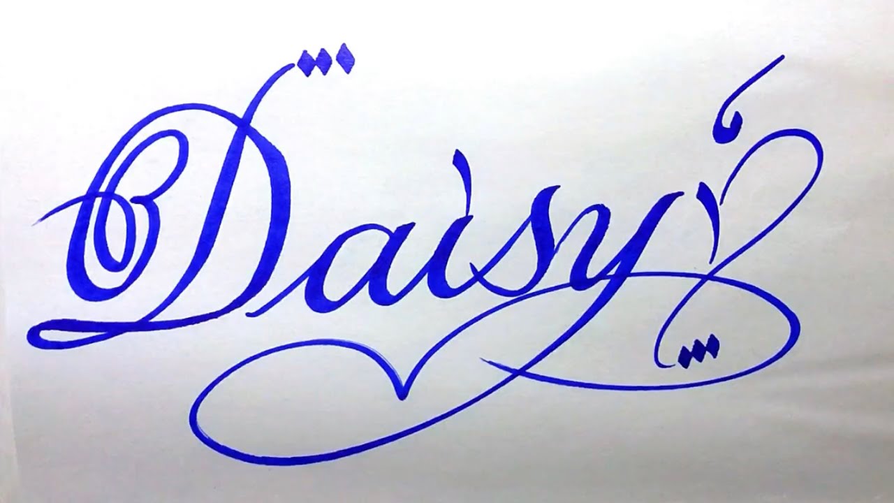 Daisy Name Signature Calligraphy Status How To Cursive Write With Cut
