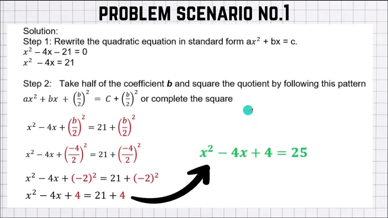 Solving Quadratic Equations by Completing the Square - Grade 9 ...