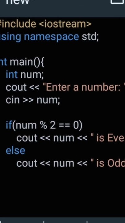 Odd and Even in c++ #shorts #coding #codingforbeginners #code # ... Odd and Even in c++ #shorts #coding #codingforbeginners #code # ...