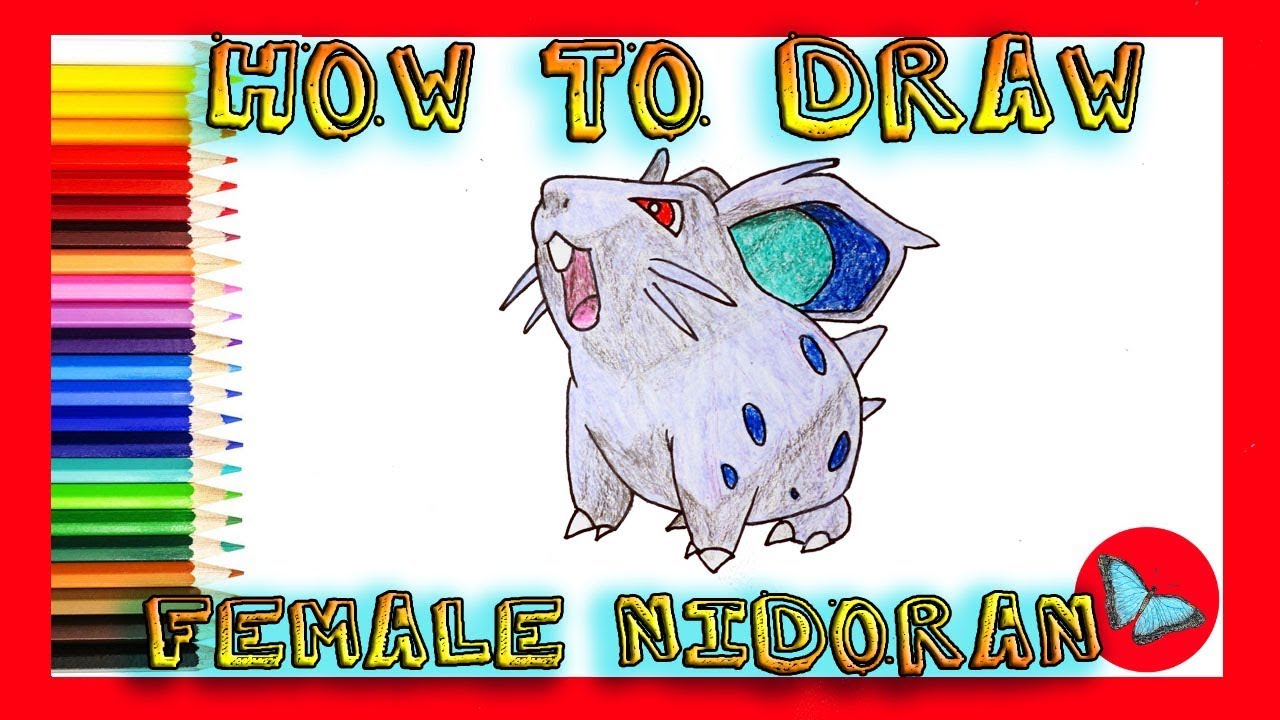 How To Draw Female Nidoran From Pokemon | Coloring and Drawing For Kids ...