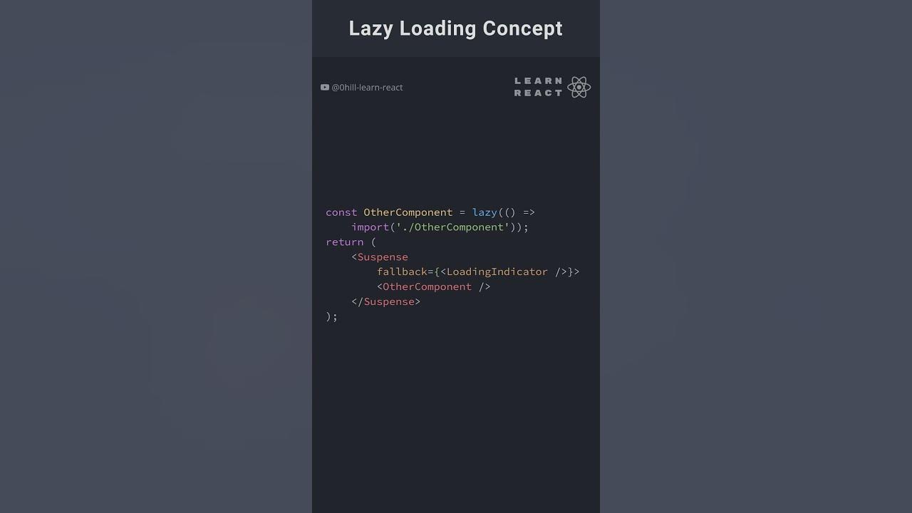 Lazy Loading In React Coding Programming Frontend Reactnative