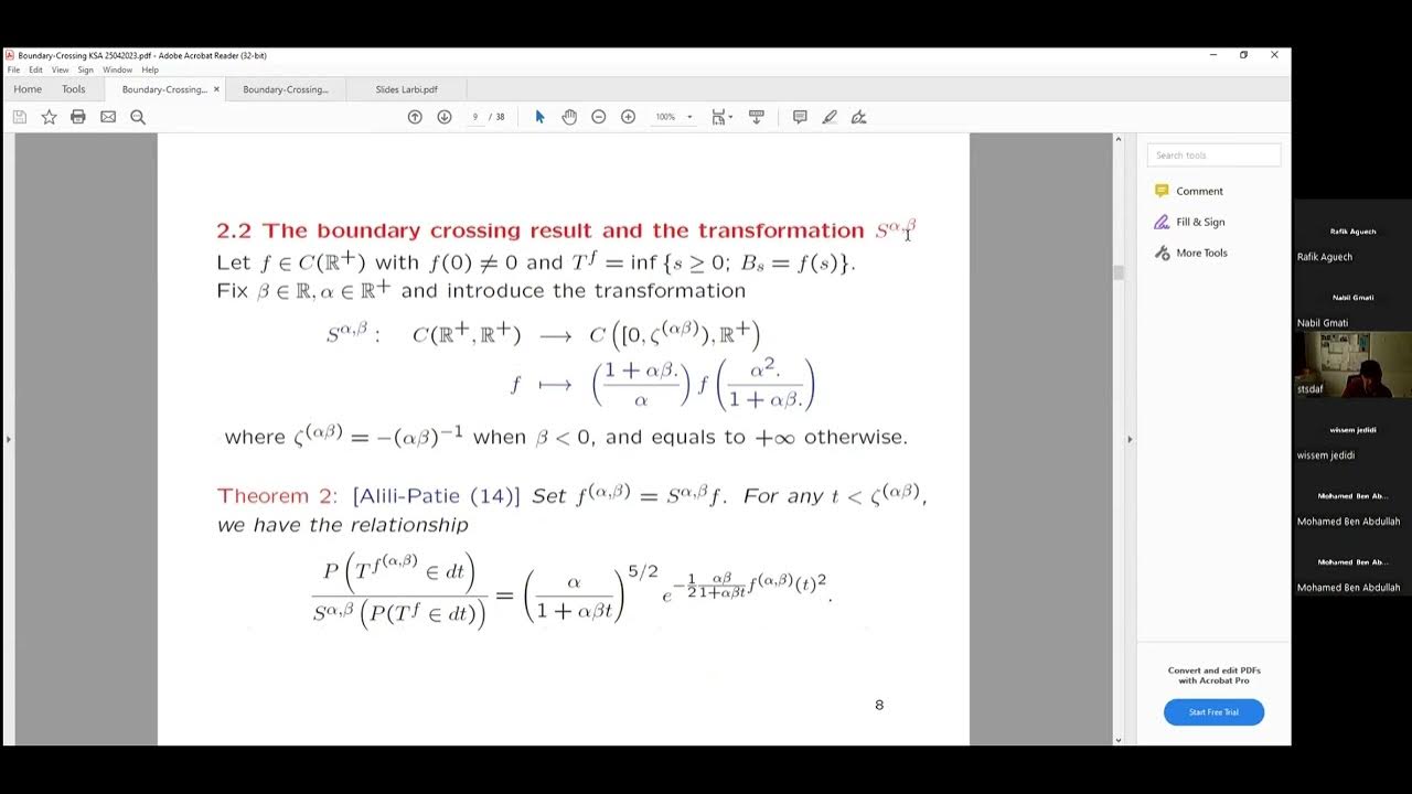 Professor Larbi Alili, Warwick University, England - YouTube