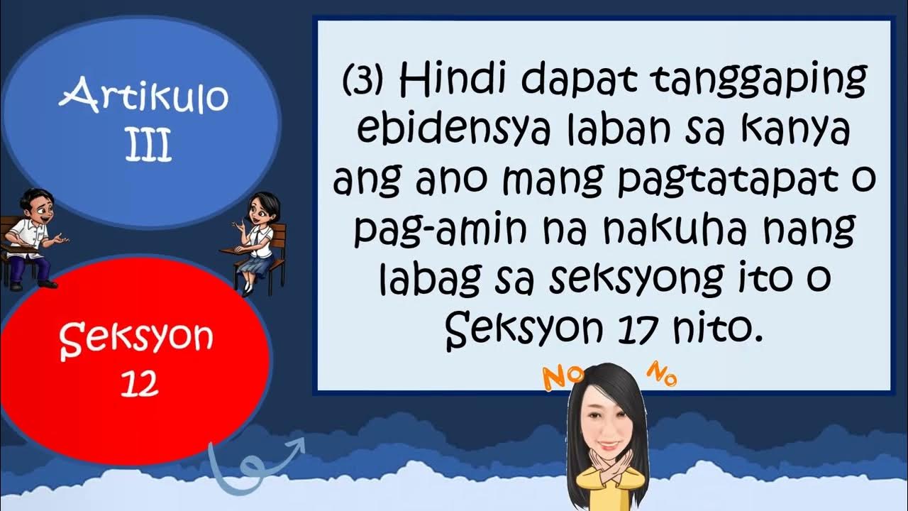 Katipunan ng mga Karapatan o Bill of Rights ng Konstitusyon ng Pilipinas - YouTube