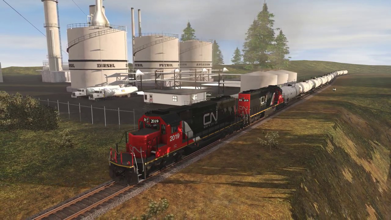 Trainz 2019 - Custom Route - Evening Fuel Run - YouTube