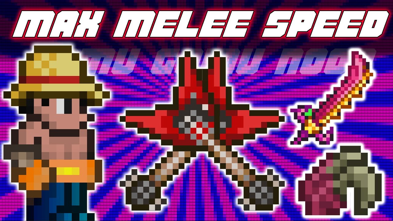 Terraria 1.3.3.3 MAX MELEE SPEED - YouTube