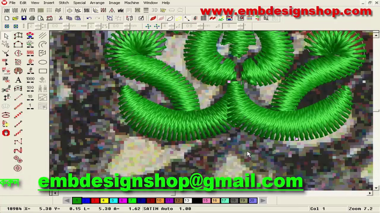 Pinching Design || Embroidery Design tutorial || free embroidery design ...