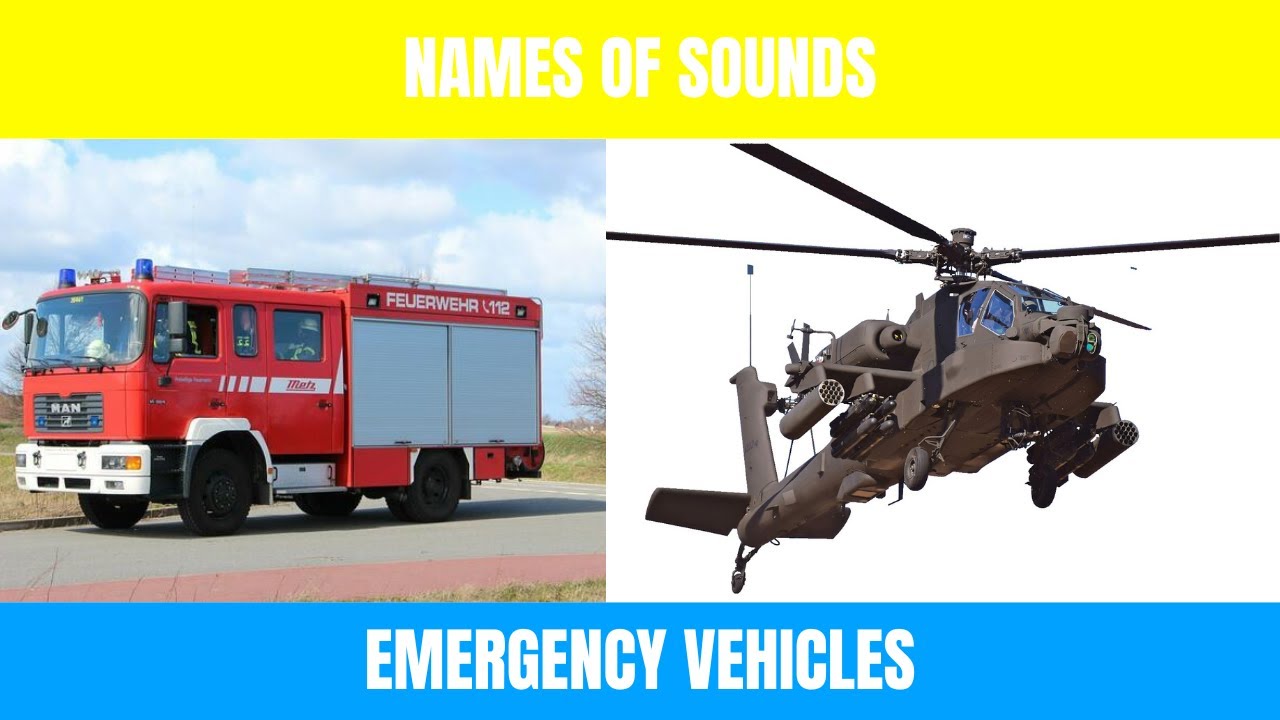 Emergency Vehicles for kids to learn about rescue vehicles With names ...