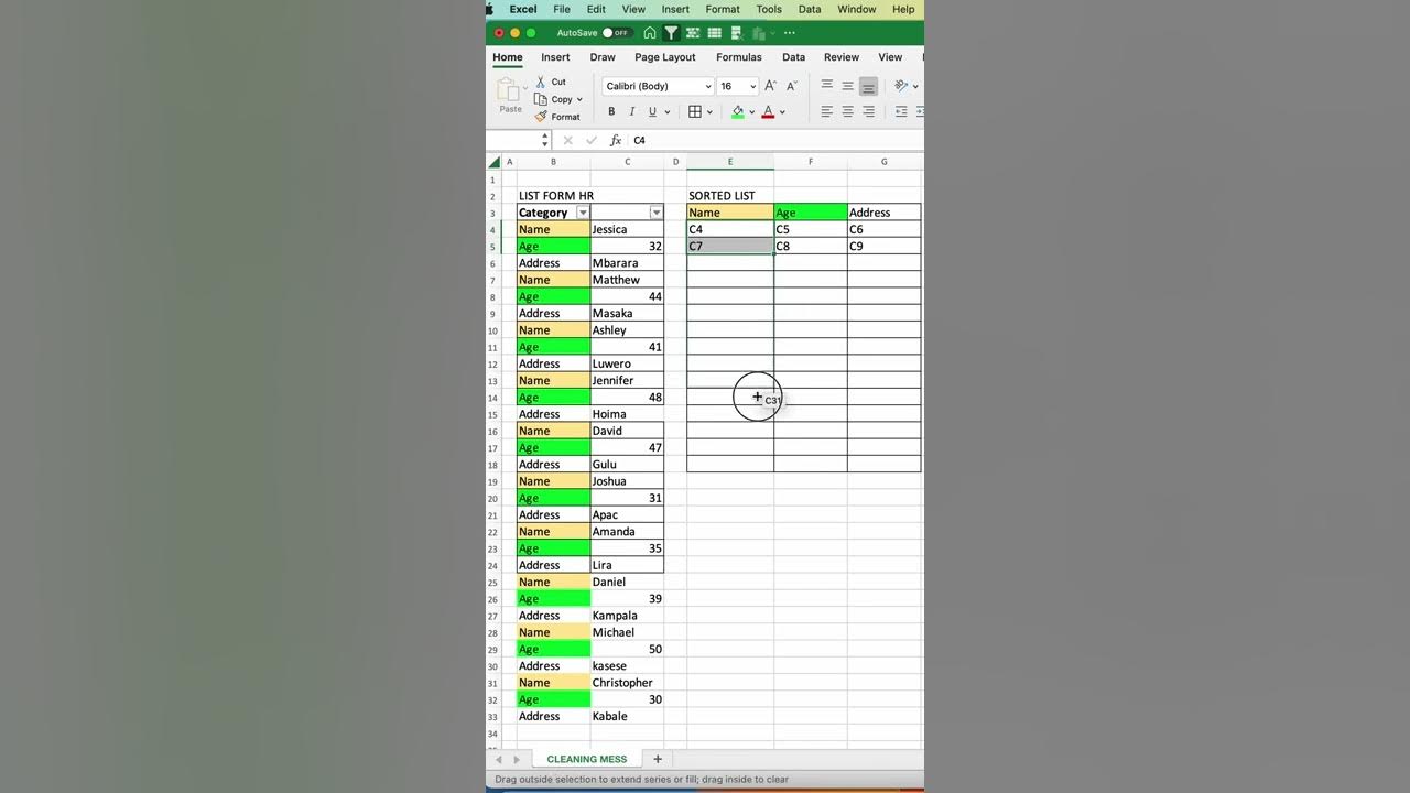 Cleaning messy data in excel with EASE - YouTube