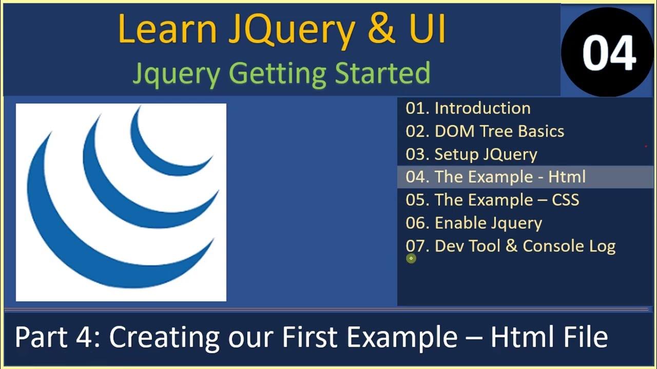 JQuery Basics | Part 4 - The Html File | JQuery Tutorials #04 - YouTube