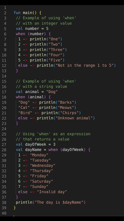 Kotlin's 'when' Expression: A Modern Take on the Classic Switch Statement - YouTube