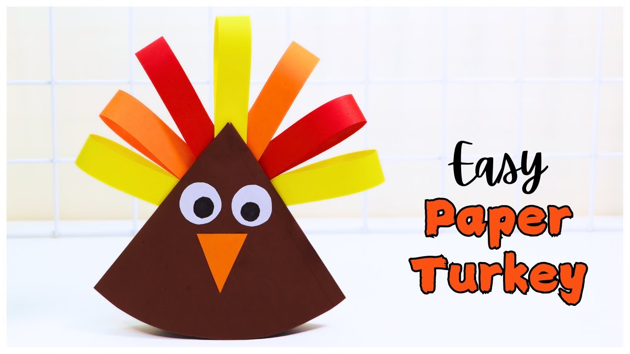 Easy Paper Turkey Thanksgiving Craft - YouTube