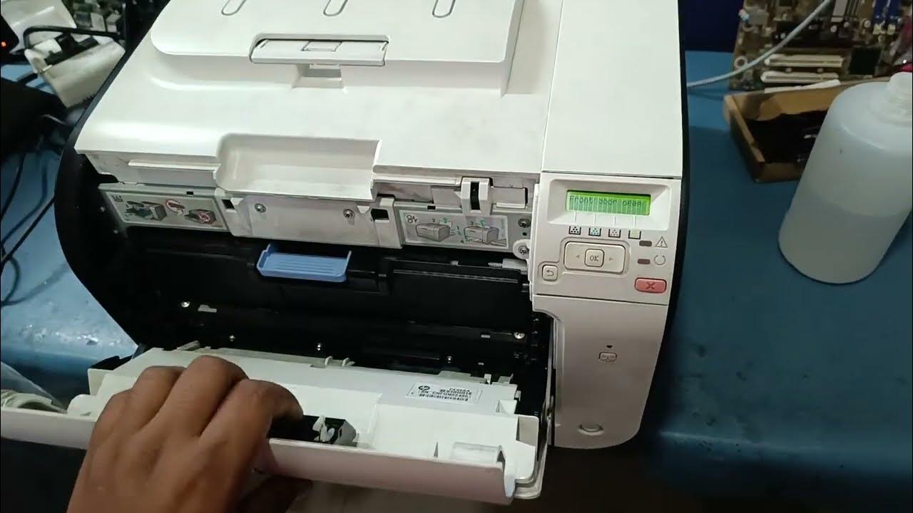 hp laserjet pro 400 color m451dn paper jam tray 1 solution - YouTube